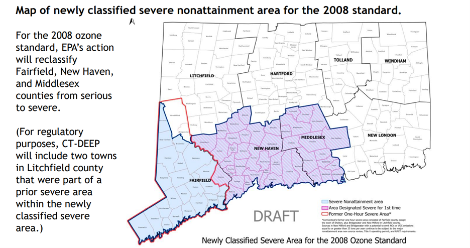 Connecticut Severe Ozone Nonattainment Reclassification | Civil ...